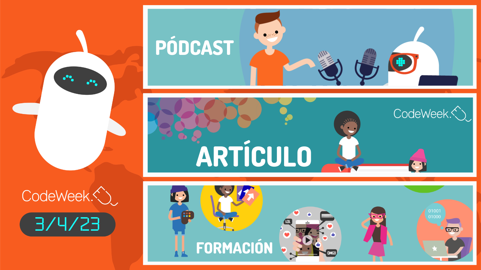Contenidos inspiradores EU Code Week 03/04/2023 - Code INTEF